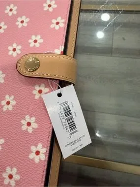 Coach | Accessories | Coach Notebook With Floral Print Gold Pink Multi ...